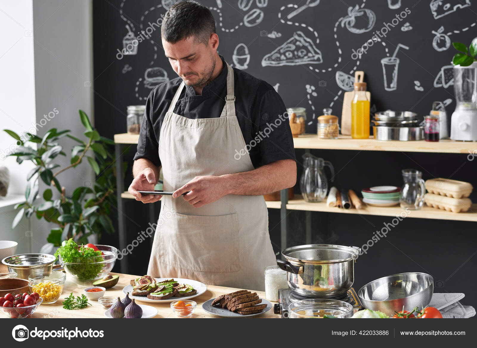 Chef photographing the dish — Stock Photo © annas.stills.gmail.com ...