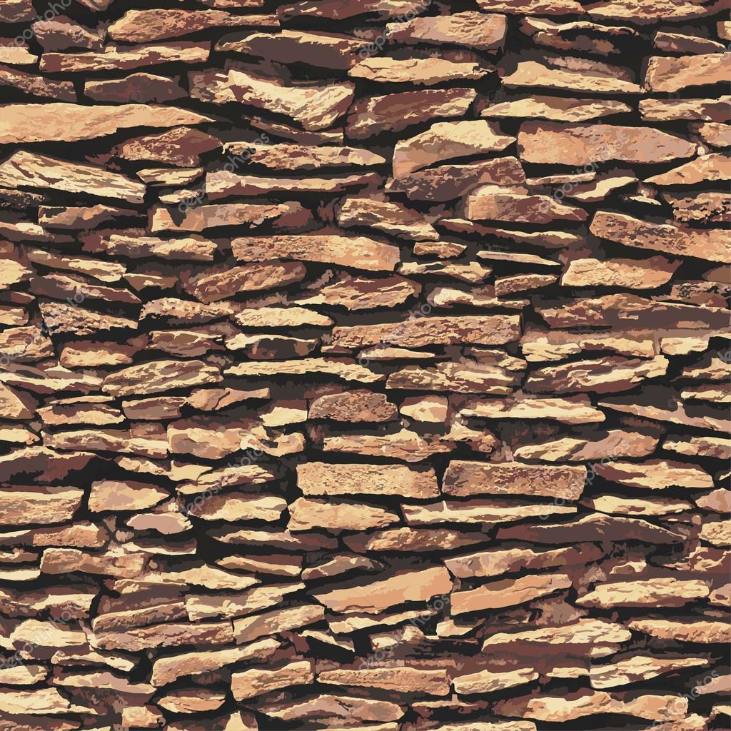 Stone wall, brown relief texture with shadow — Stock Vector © sidmay ...