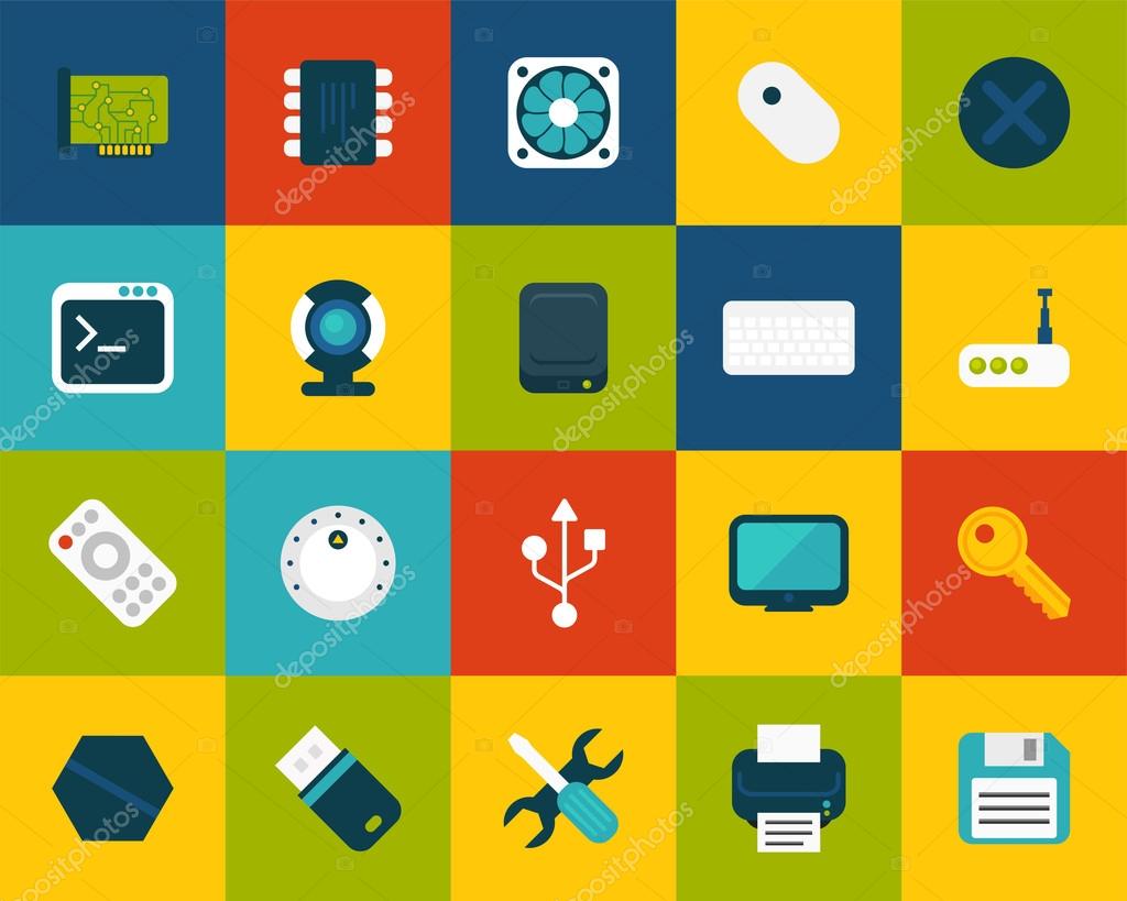 Flat icons set Stock Vector Image by ©sidmay #54769933