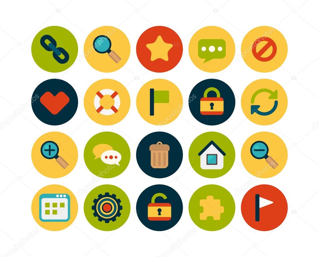 Universal flat icons set — Stock Photo © sidmay #55577025