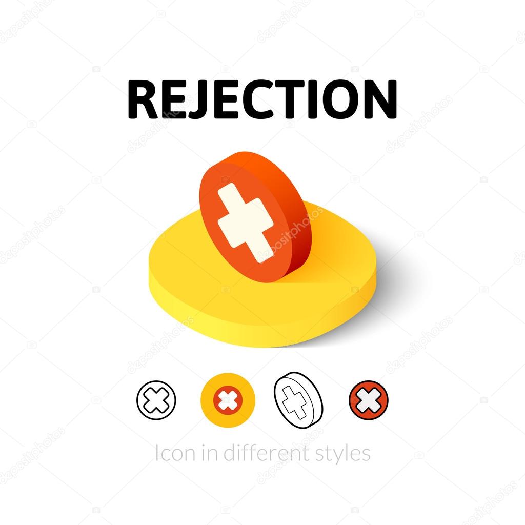 Icono de rechazo en estilo diferente Vector de stock por ©sidmay 87611606