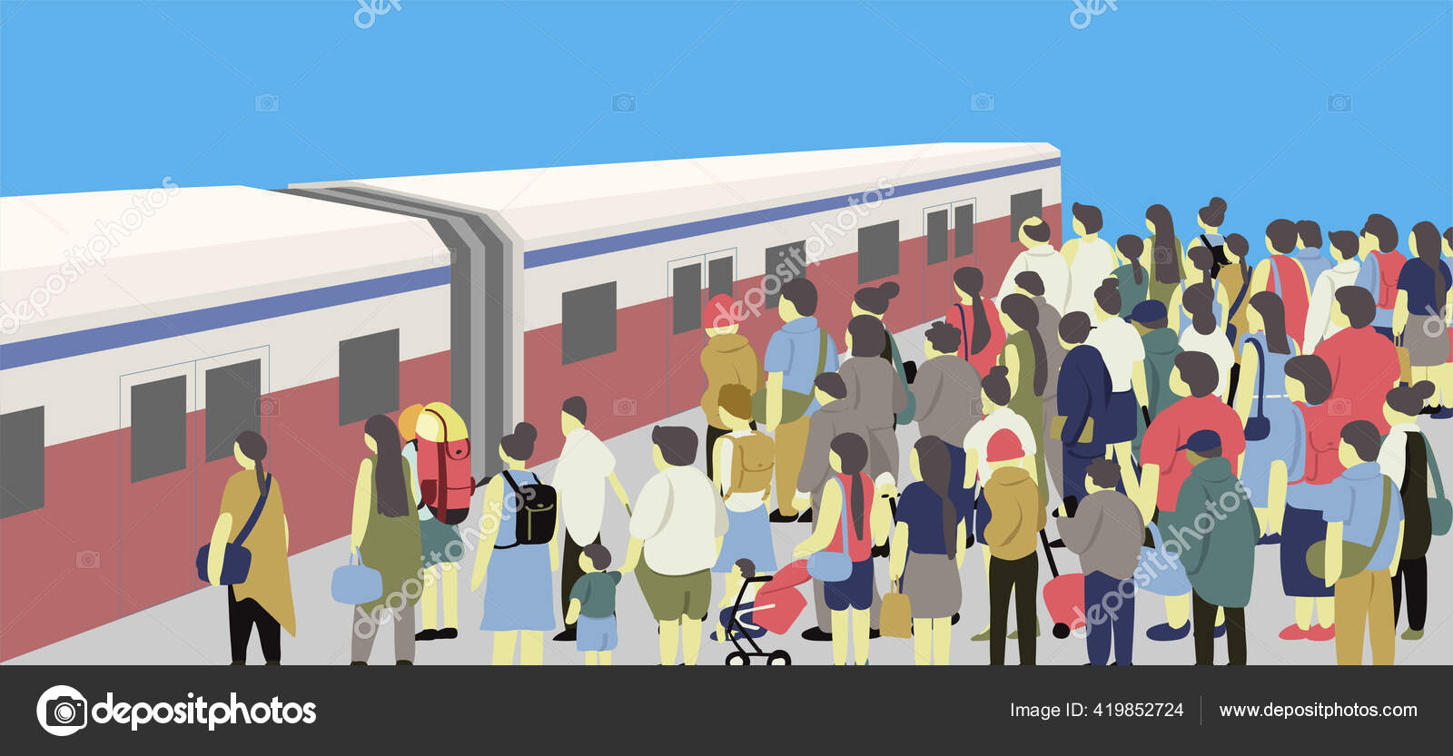Over Crowded Train Pics Clipart