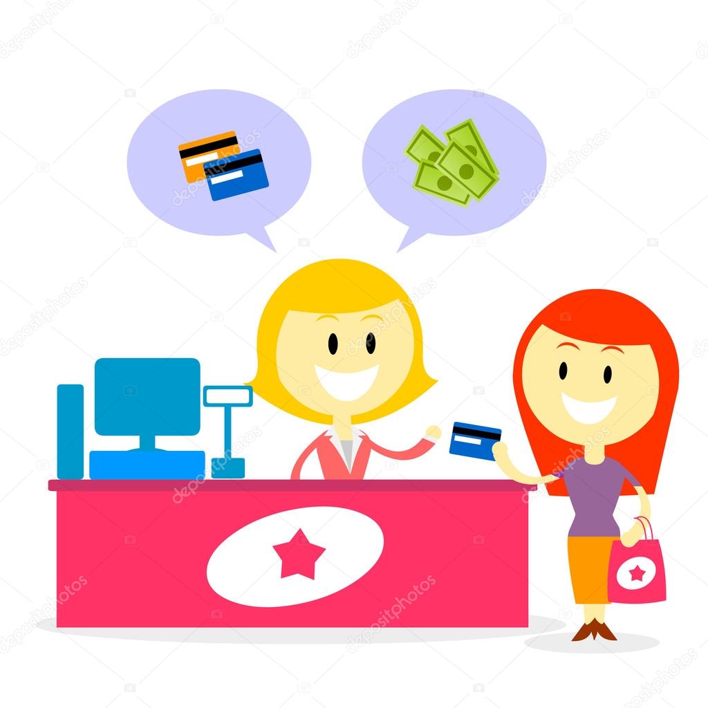 Pay with Cash or Credit Card Stock Vector by ©jacklooser 80731950