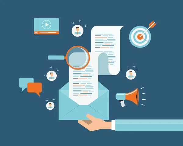 Concept for digital email marketing content background Stock Vector ...