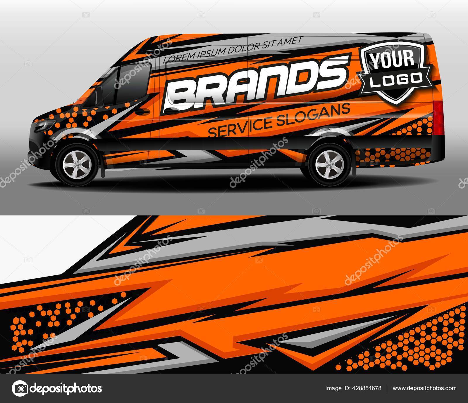 Vector Design Delivery Van Car Sticker Car Design Development Company ...