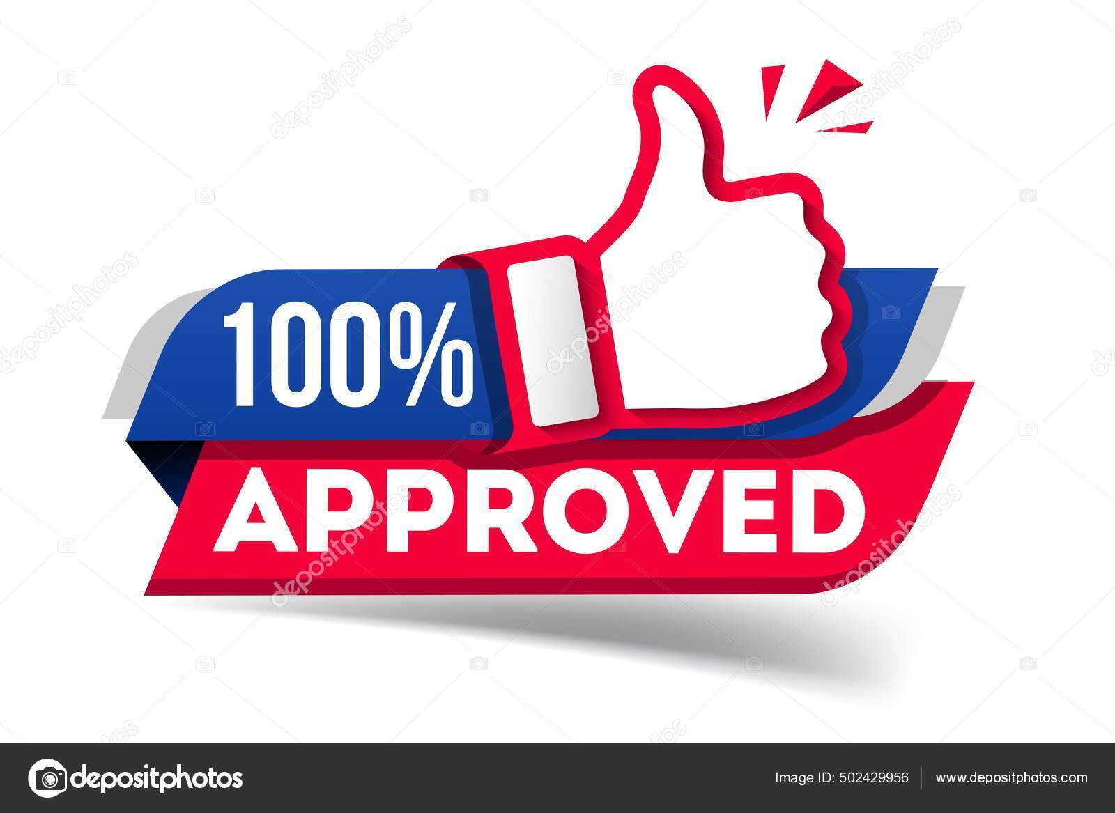 Ilustração Vetor 100 Aprovado Label Vetor de ©ledenecova69 502429956