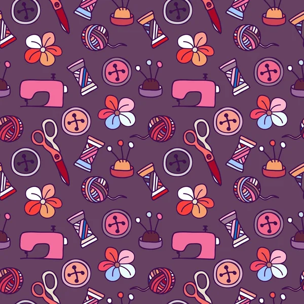 Sewing And Tailoring Elements Pattern Stock Vector Image By ©lianella