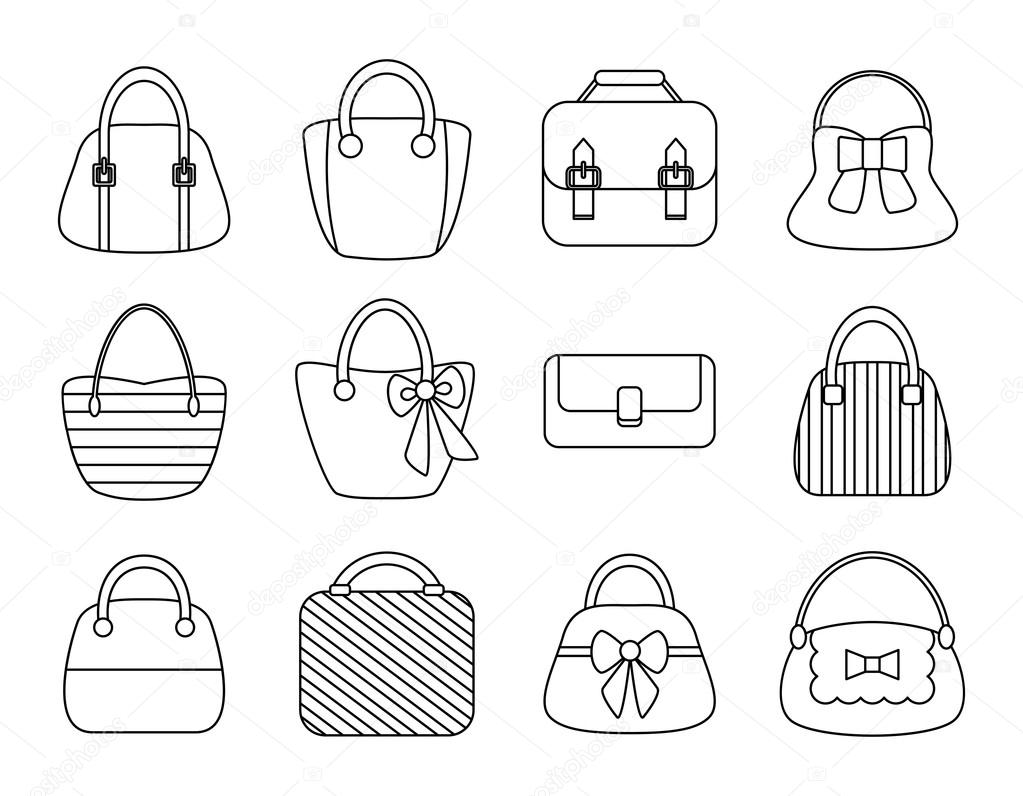 Collection Of Female Bags Stock Vector Image By ©lianella 54888573