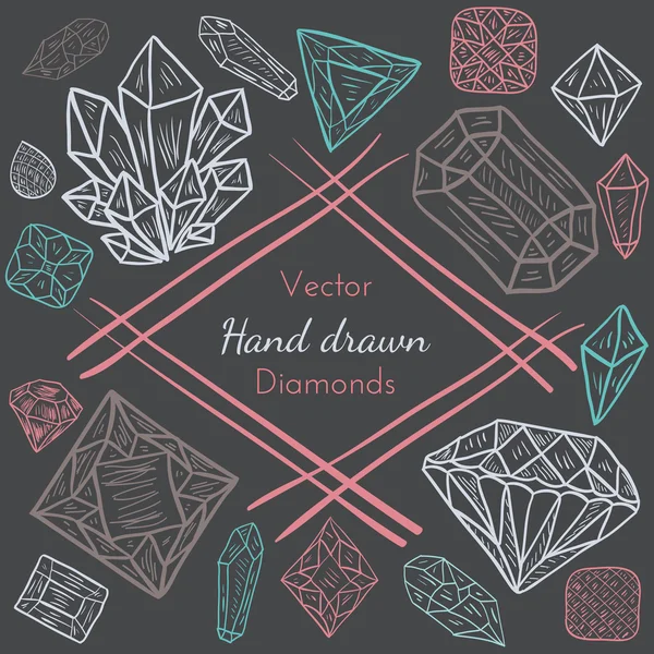 Abstract Frame with precious diamonds - Stock Image - Everypixel