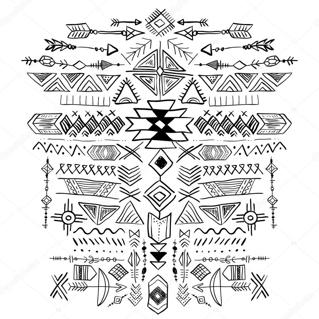 Navajo Aztec Tribal ethnic ornament Stock Vector by ©lianella 80304050