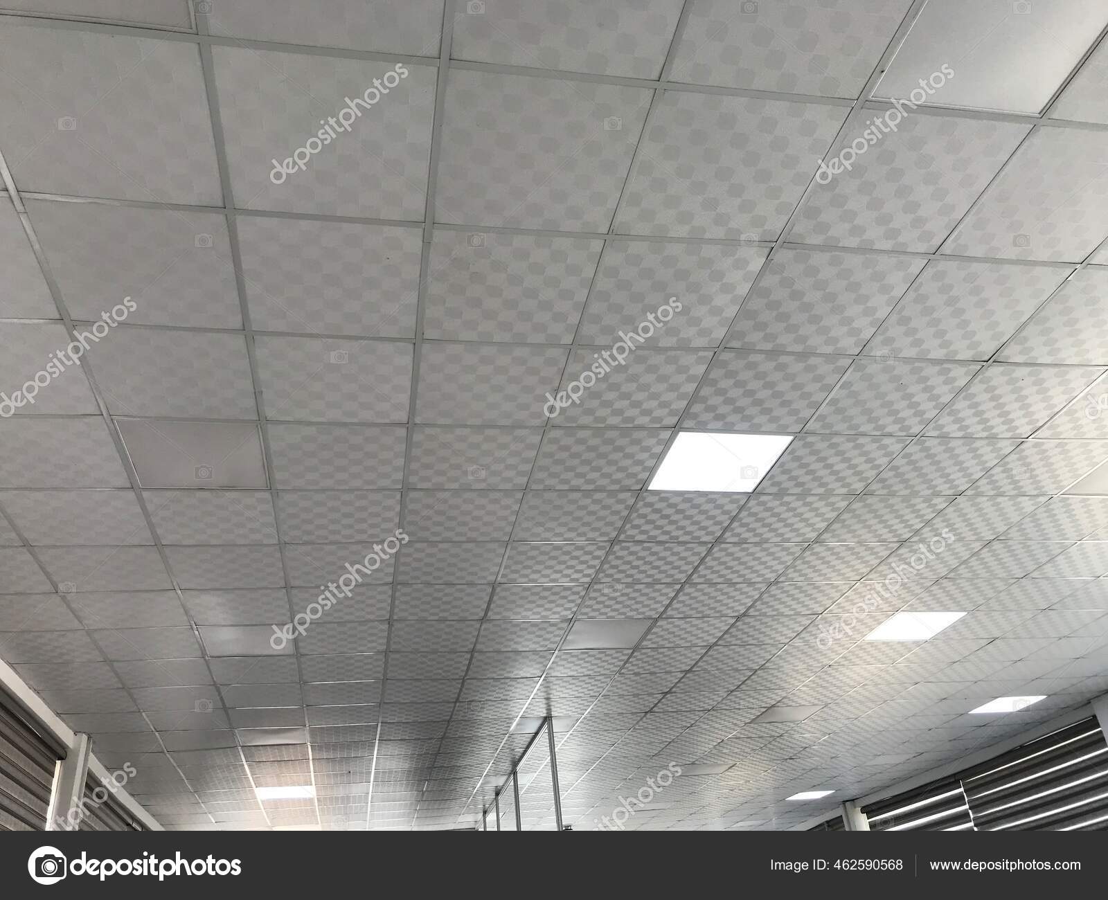 Suspended False Ceiling Interiors Design Large Open Area Office ...