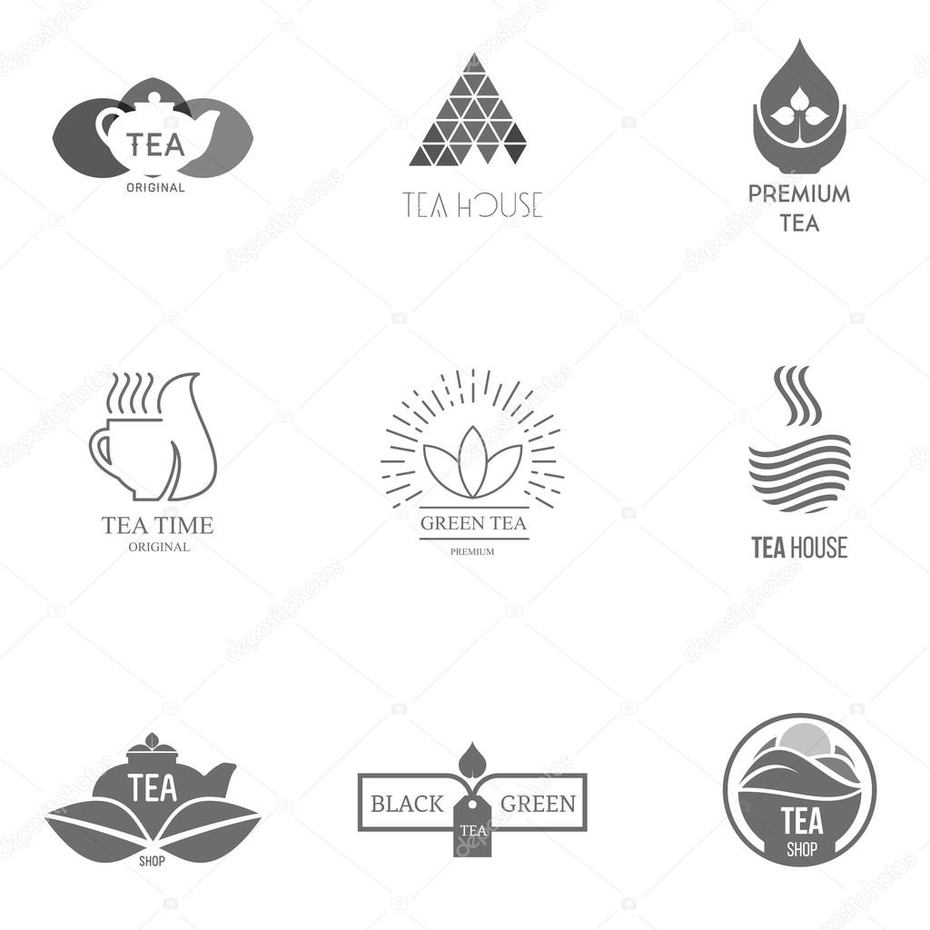 Logo illustration with tea. Stock Vector by ©vvvisual 110812030