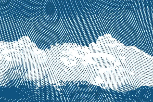 Retro clouds engraving (vector) — Stock Vector © milalala #2152572