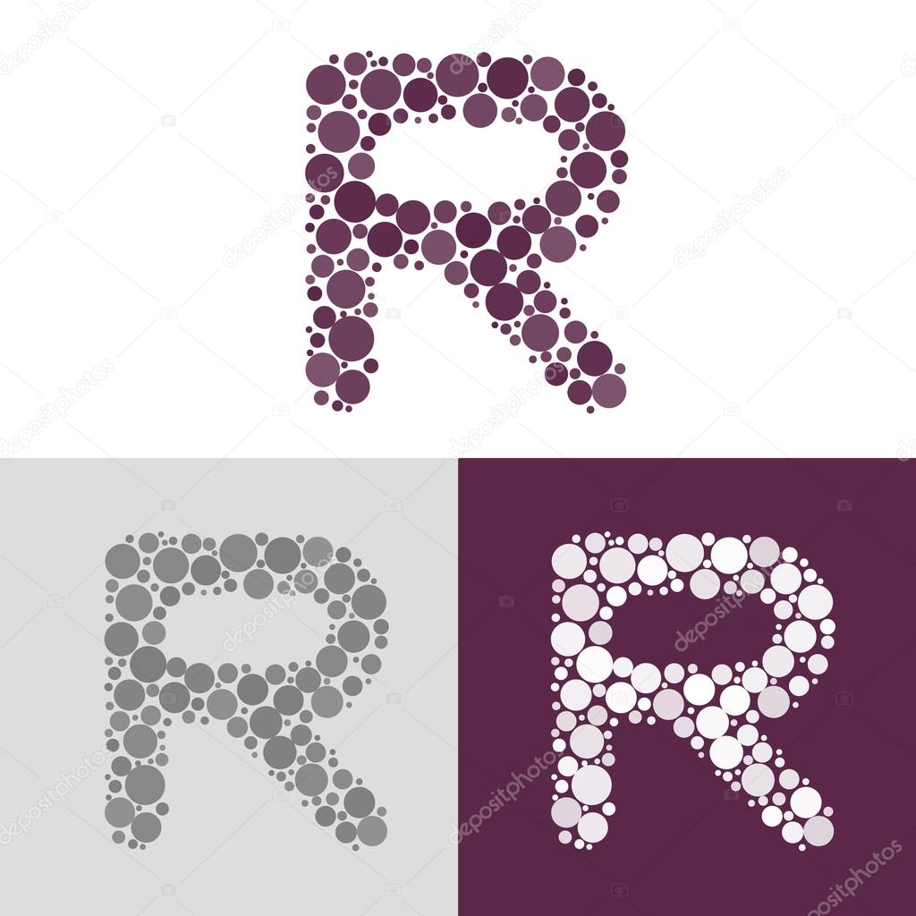 Letra R icono del logotipo elementos de plantilla de diseño Vector de ...