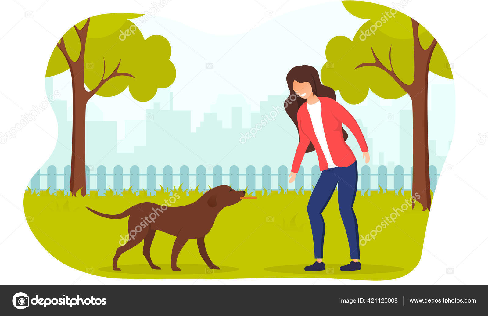 Dog Handler vector Stock Vector by ©mentalmind 421120008