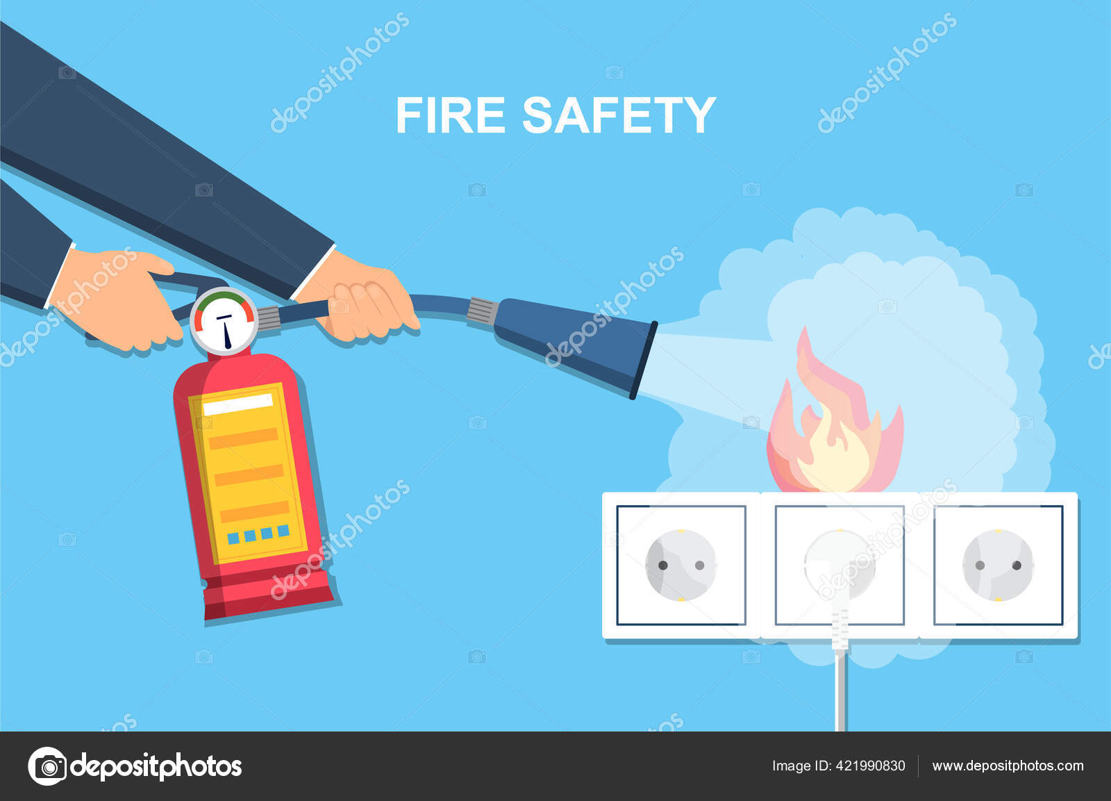 Socket and plug on fire from overload Stock Vector Image by ©mentalmind ...