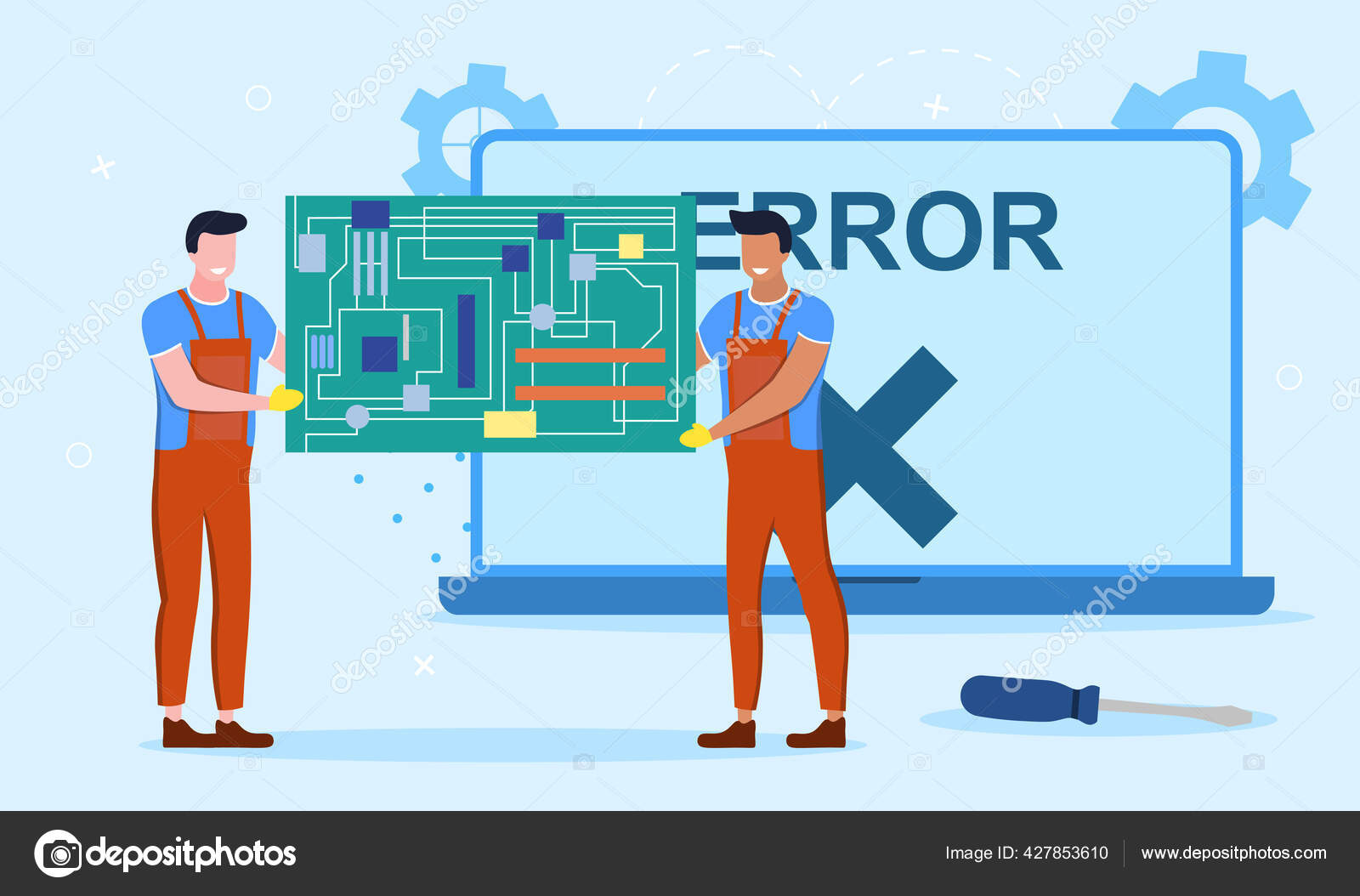 Computer repair service Stock Vector by ©mentalmind 427853610