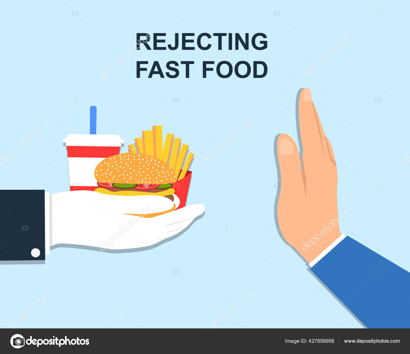 Rechazar la oferta de comida chatarra Vector de stock por ©mentalmind ...