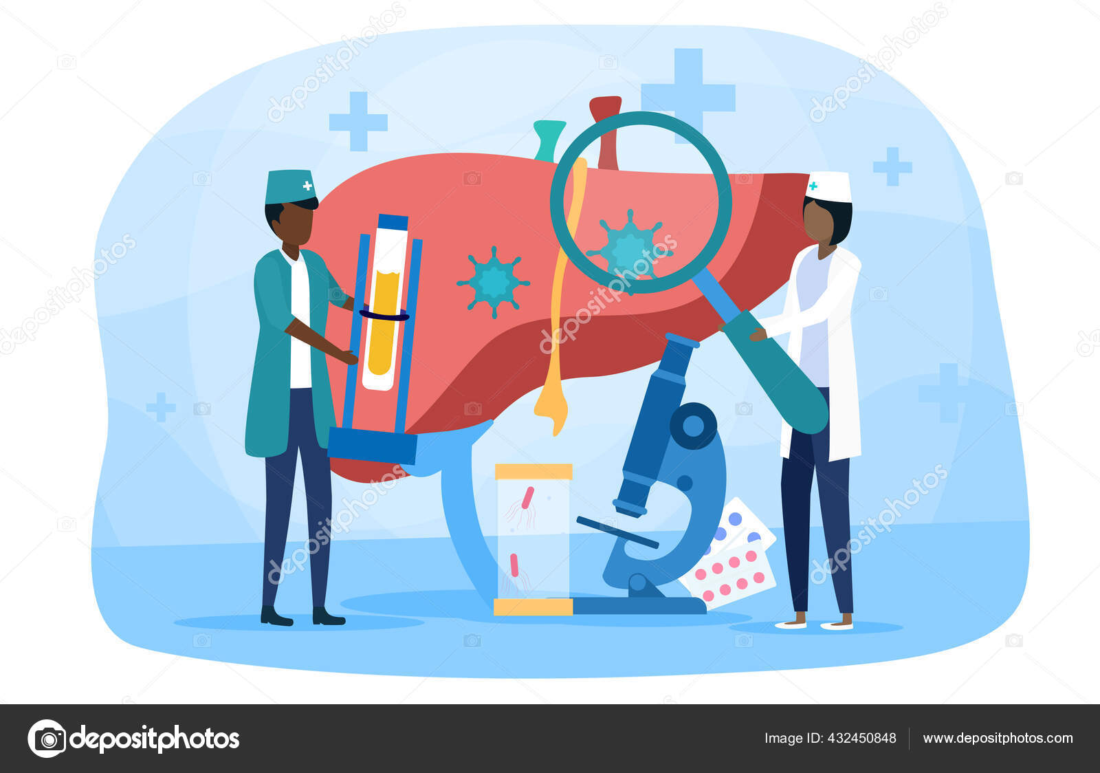 Liver examination concept Stock Vector by ©mentalmind 432450848