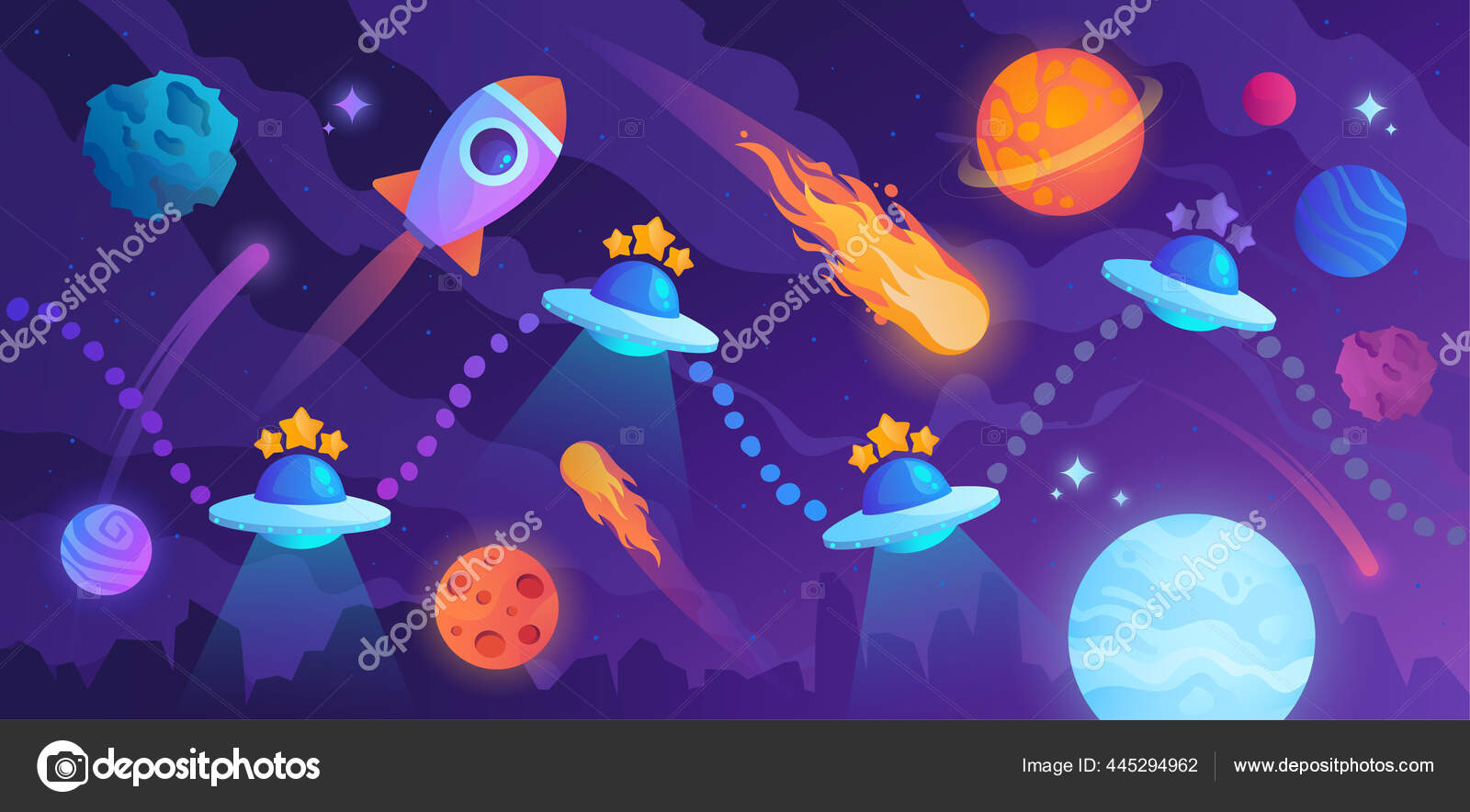 Game level map with spaceship Stock Vector by ©mentalmind 445294962