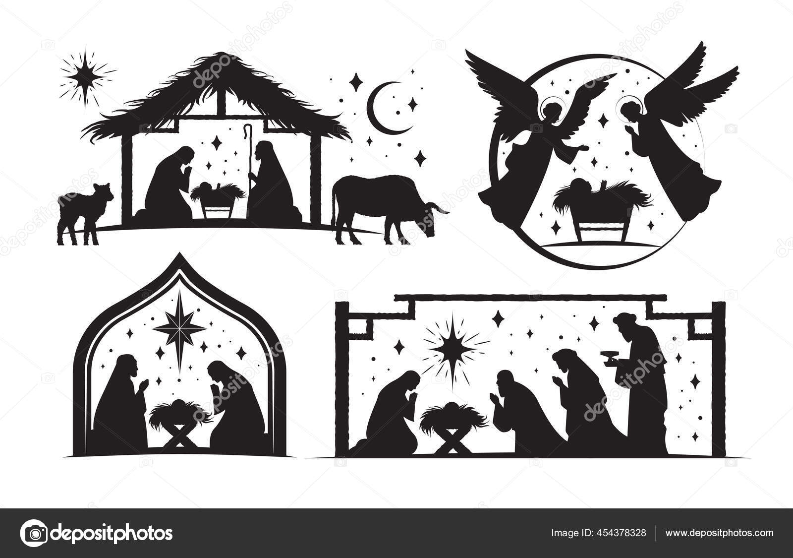 Nativity Silhouette Vector