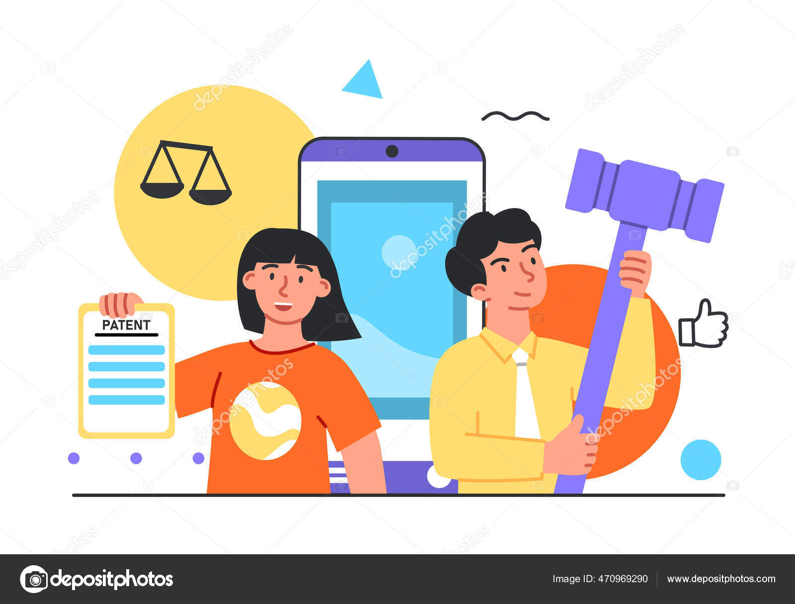 Students studying jurisprudence, learning law Stock Vector by ...