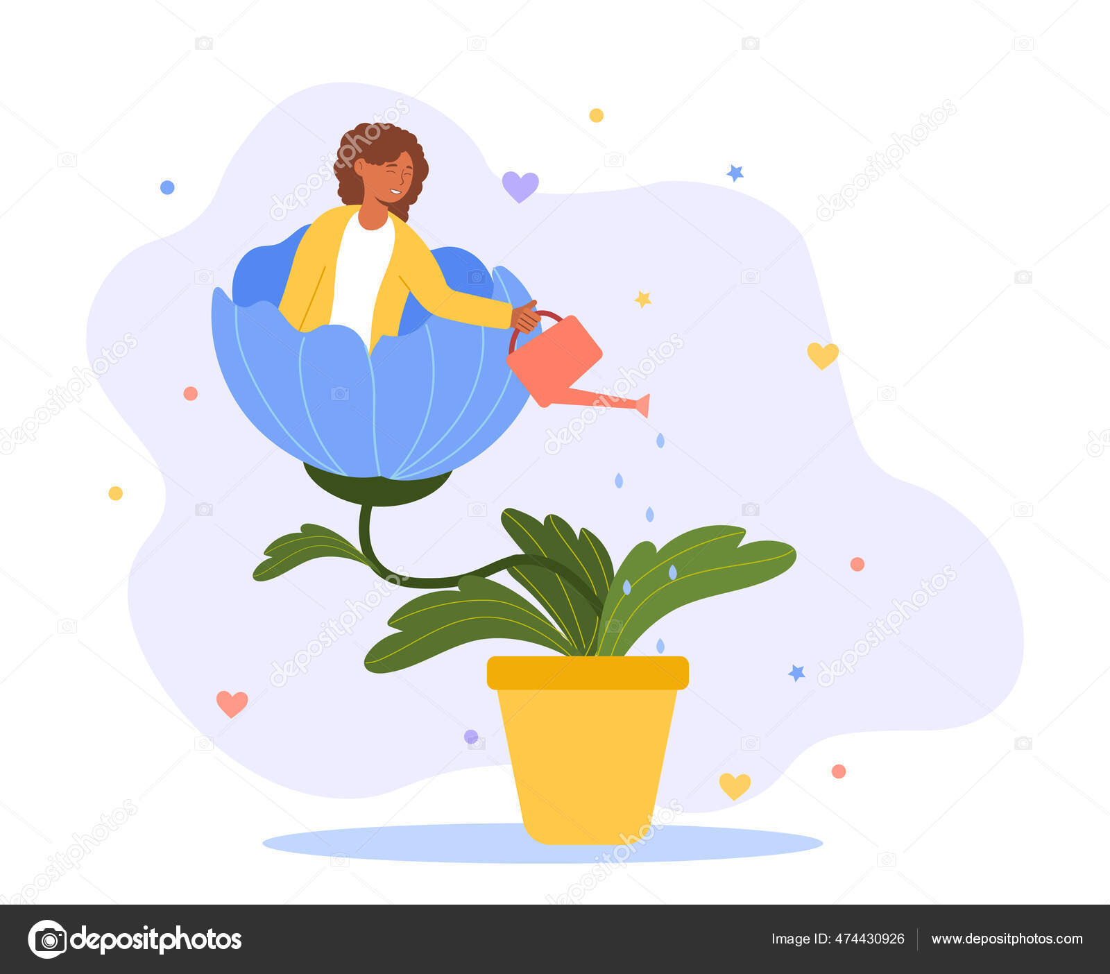 Self improvement with personal development, growth Stock Vector Image ...