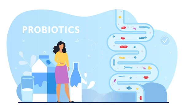 Probiotics cartoon Vektor Stok, Ilustrasi Probiotics cartoon Bebas ...