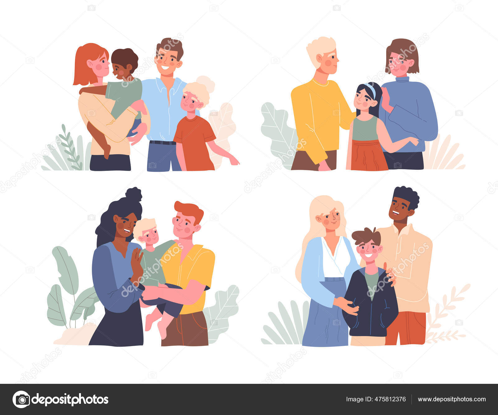 Escenas de adopción infantil Vector de stock #475812376 de ©mentalmind