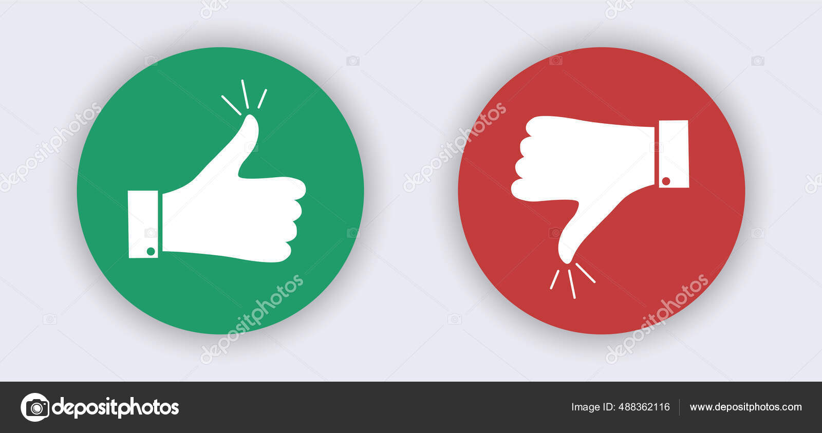 Like and Dislike stickers Stock Vector by ©mentalmind 488362116