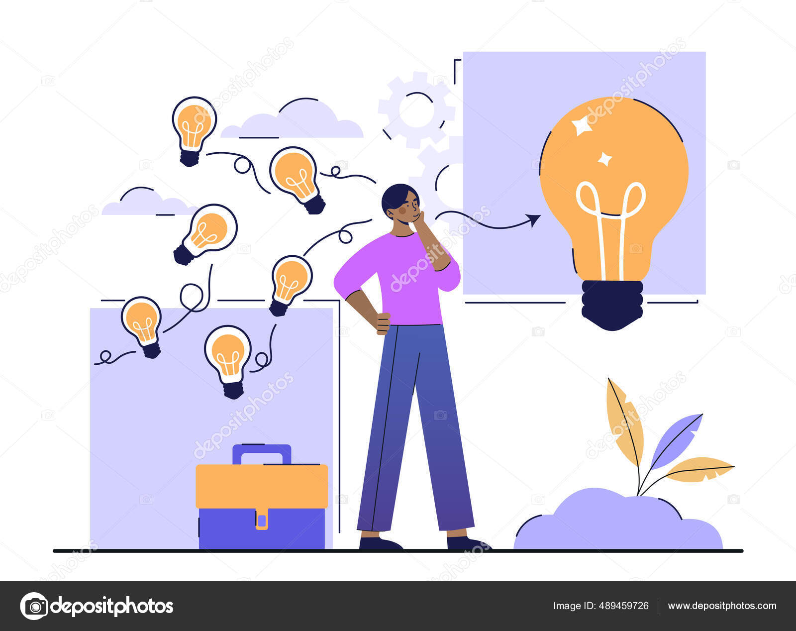 Gather ideas concept Stock Vector Image by ©mentalmind #489459726 Gather ideas concept Stock Vector Image by ©mentalmind #489459726