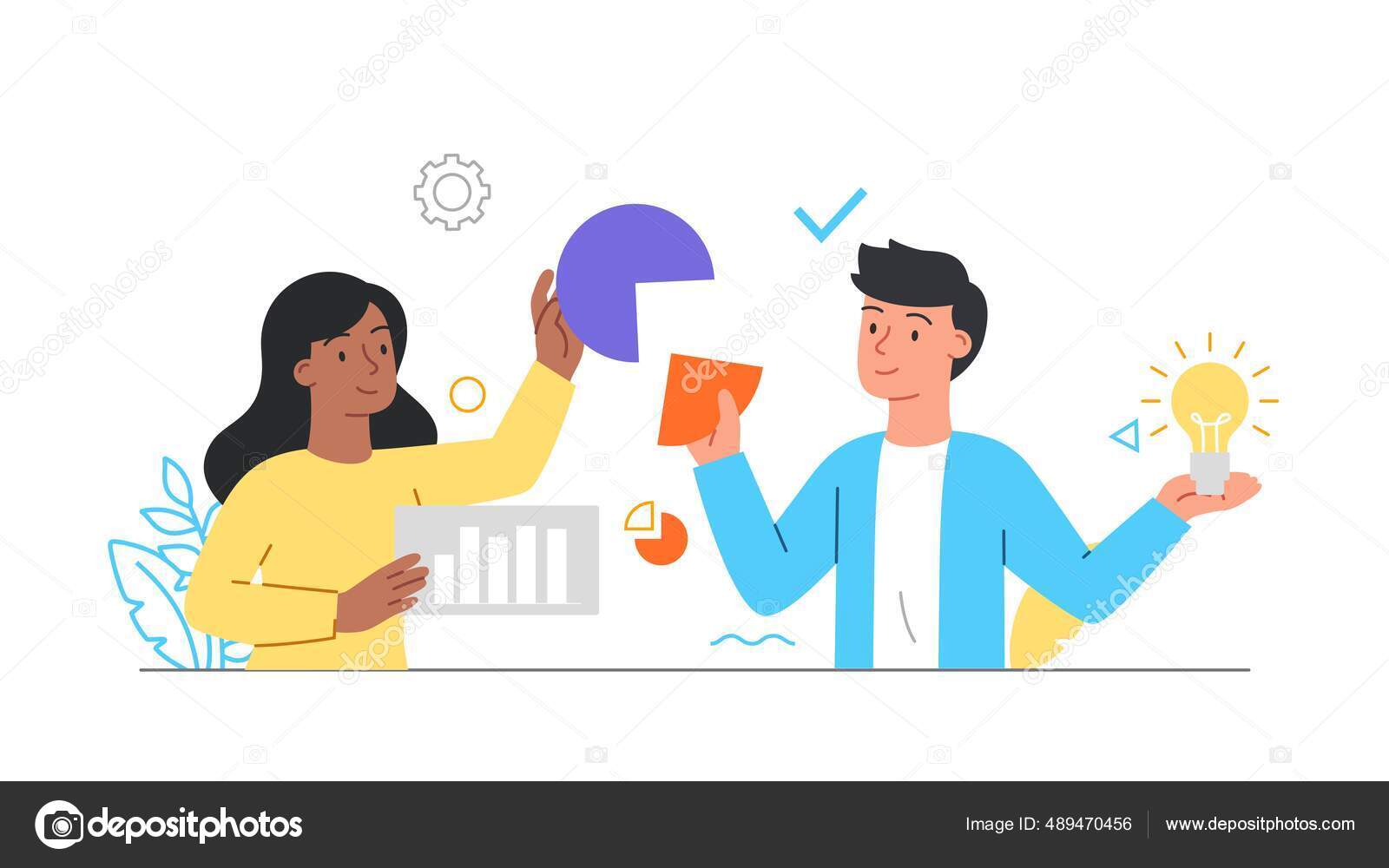Effective teamwork concept Stock Vector Image by ©mentalmind #489470456