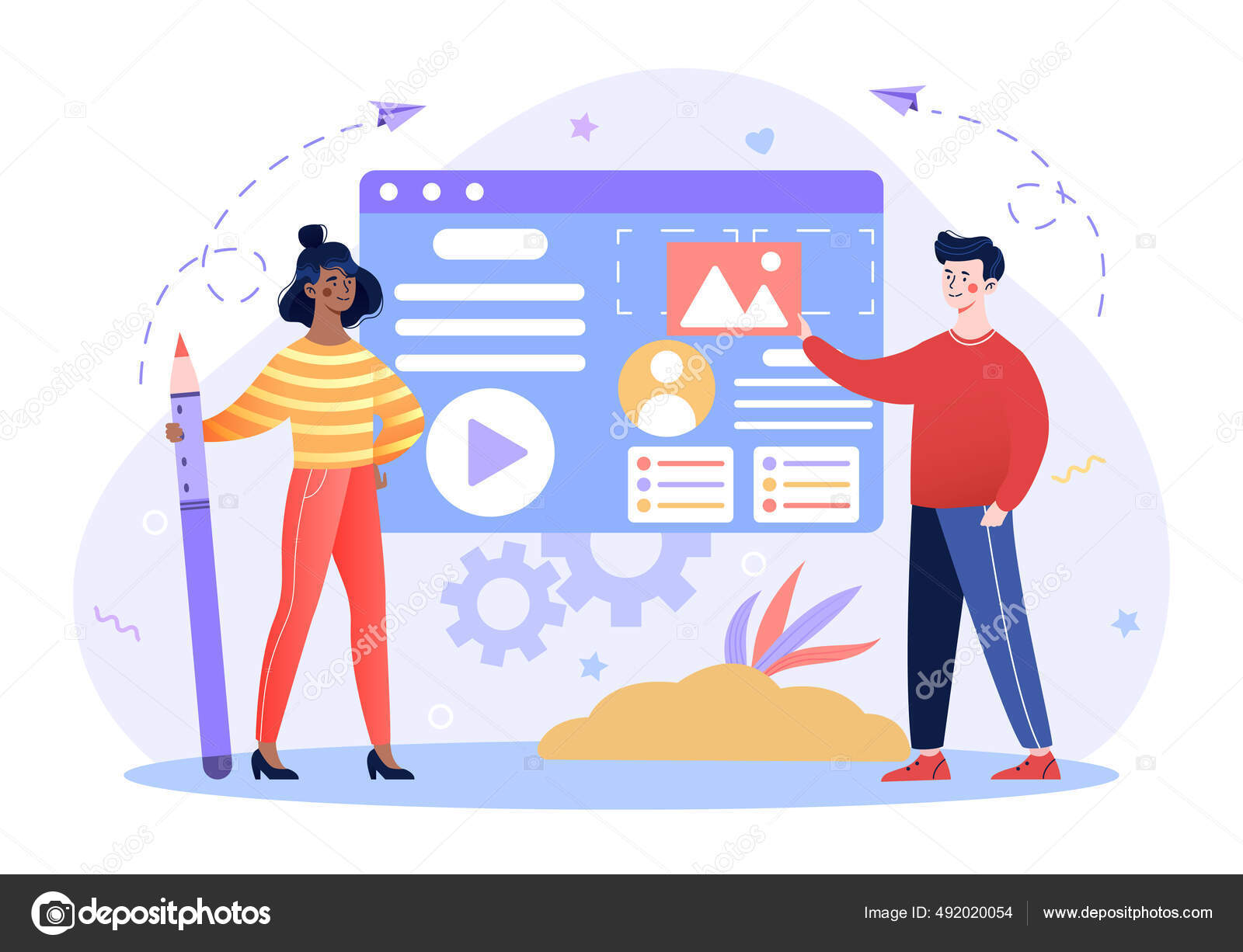 Concept of digital content Stock Vector Image by ©mentalmind #492020054