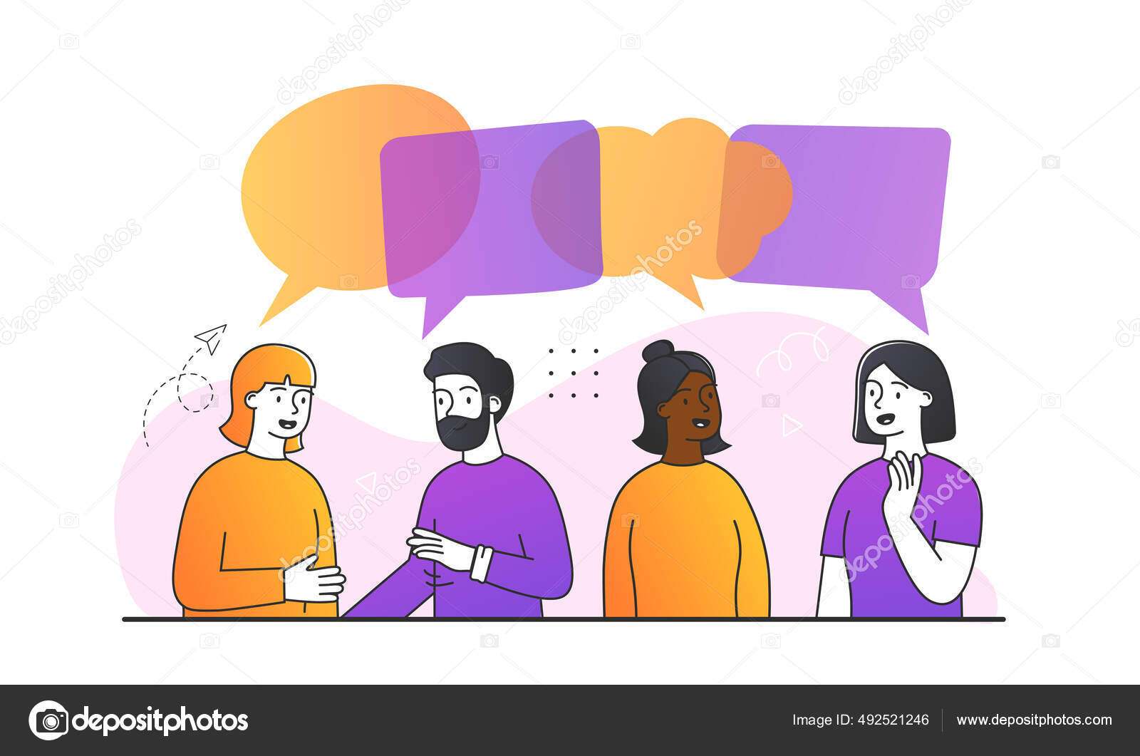 Gente concepto de diálogo Vector de stock #492521246 de ©mentalmind