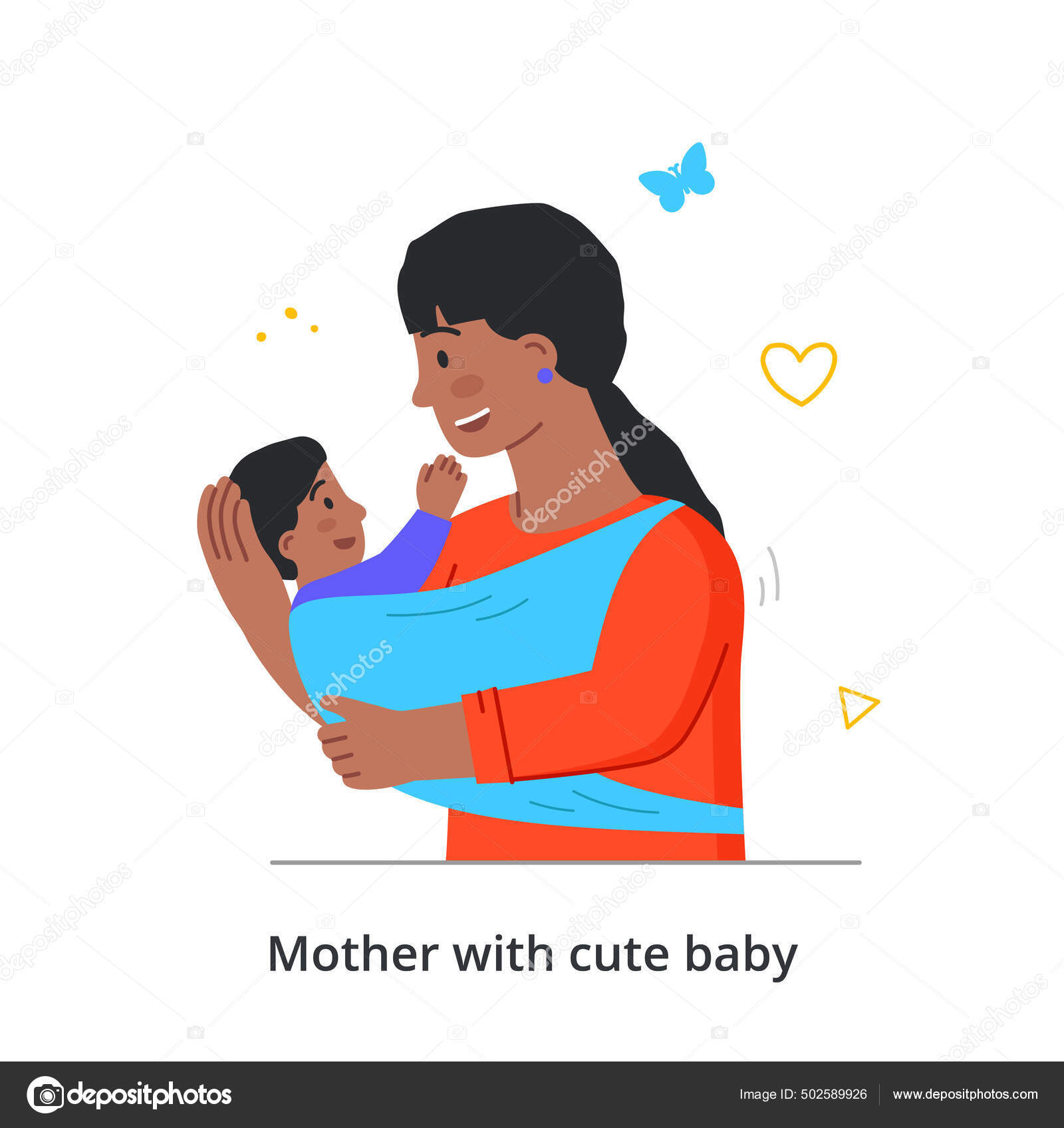 Female character rocking her baby Stock Vector Image by ©mentalmind ...