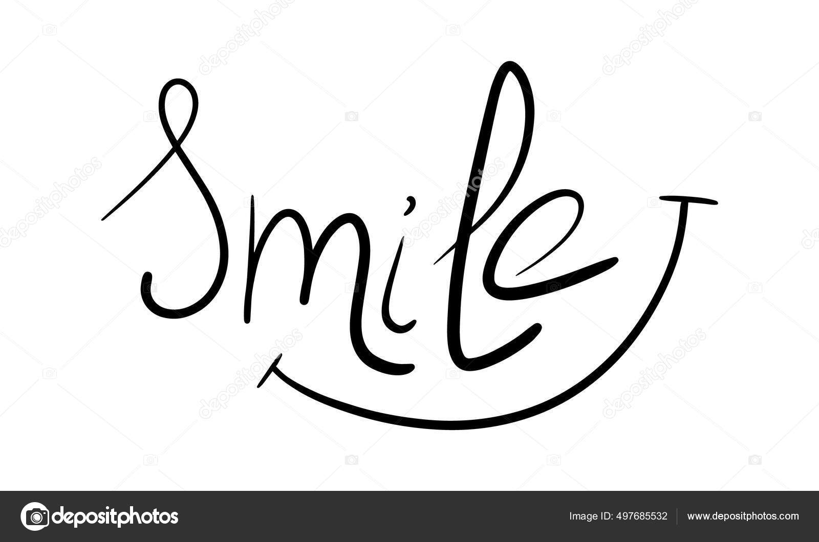 The Word Smile In Cursive
