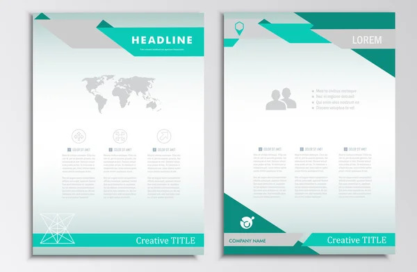 Vector brochure template. A4 format layout. Home page and more ...
