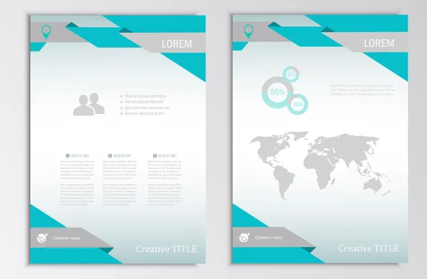 Vector brochure template. A4 format layout. Home page and more ...