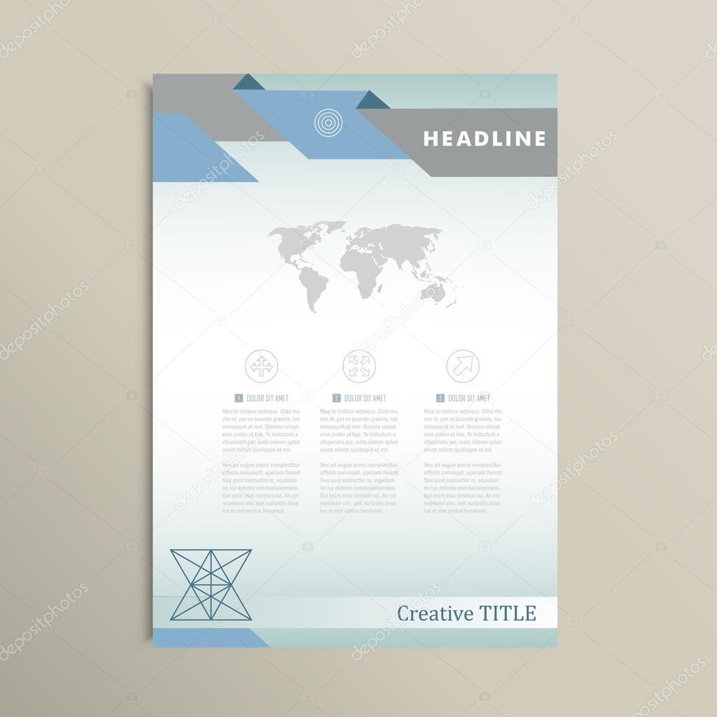 Vector brochure template. A4 format layout. Home page and more ...