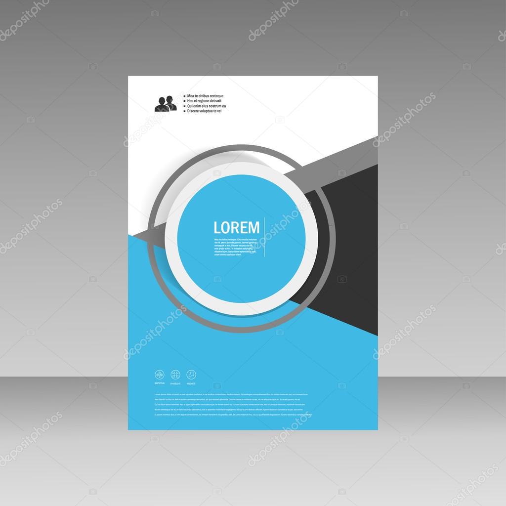Vector Leaflet Brochure Flyer template A4 size design, annual report ... Vector Leaflet Brochure Flyer template A4 size design, annual report ...