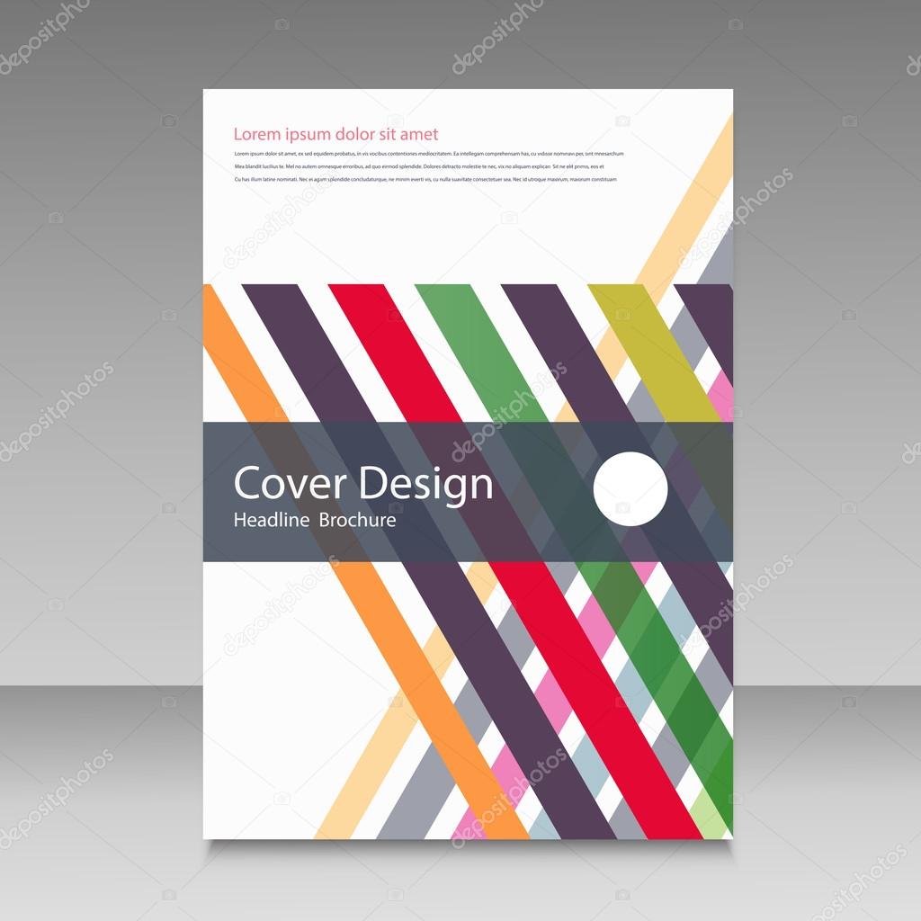 Straight lines abstract vector brochure template Stock Vector by ...