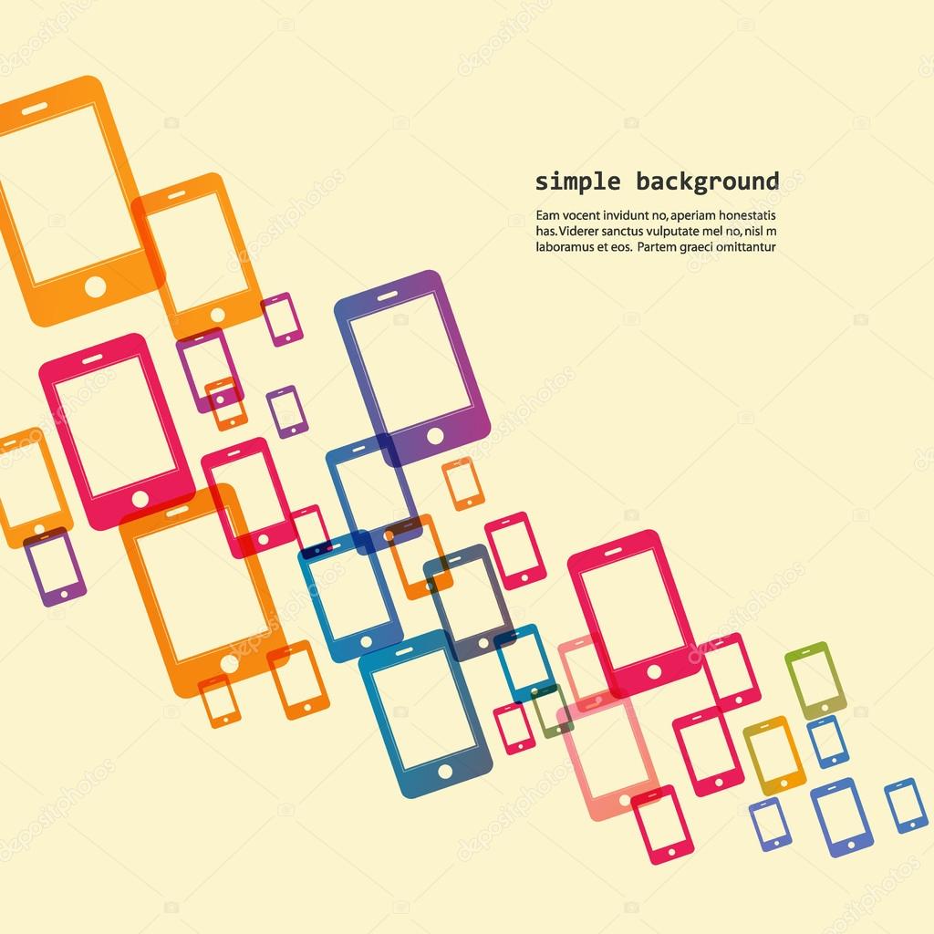 Colorful phones background Stock Vector by ©Gaisonok 62989403