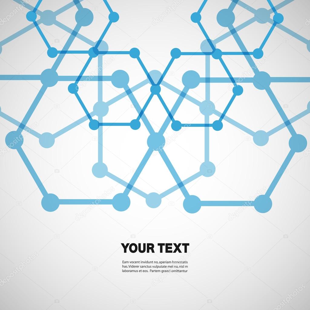 Set for design in molecules abstract style Stock Vector Image by ...