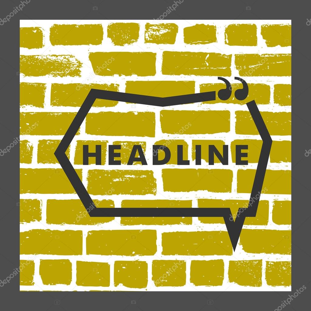 Speech bubble on a brick wall background Stock Vector Image by ...