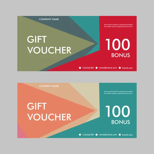 Gift Voucher Template with Sample Text Vector Illustration Stock Vector ...