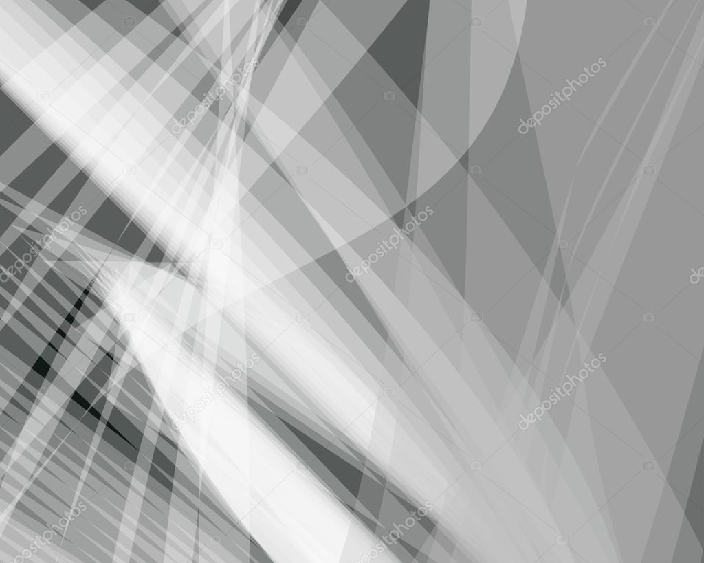 Monochrome white abstract vector background, gray transparent wave ...