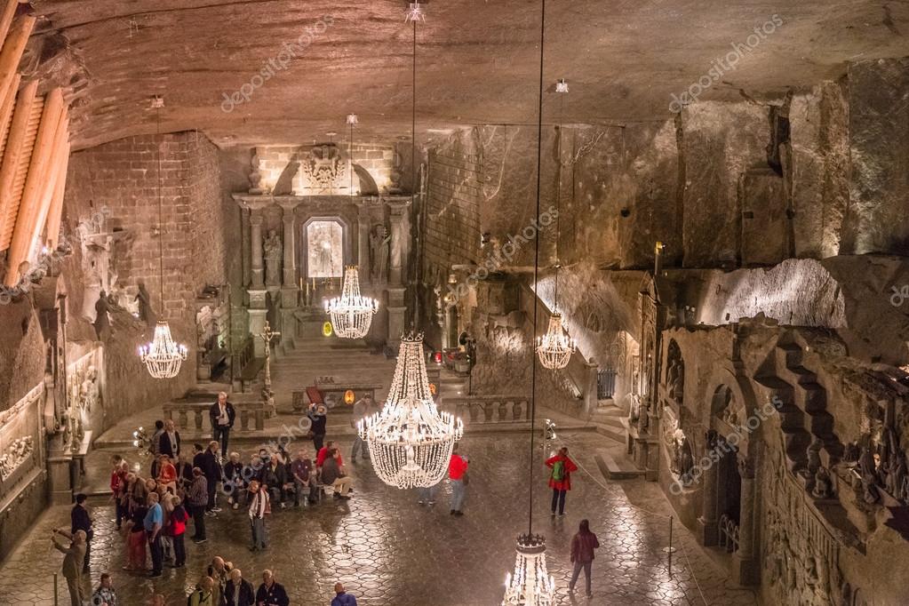 Wieliczka, Polsko - 15. září: Sůl důl Wieliczka na na 22 září 2015 ...