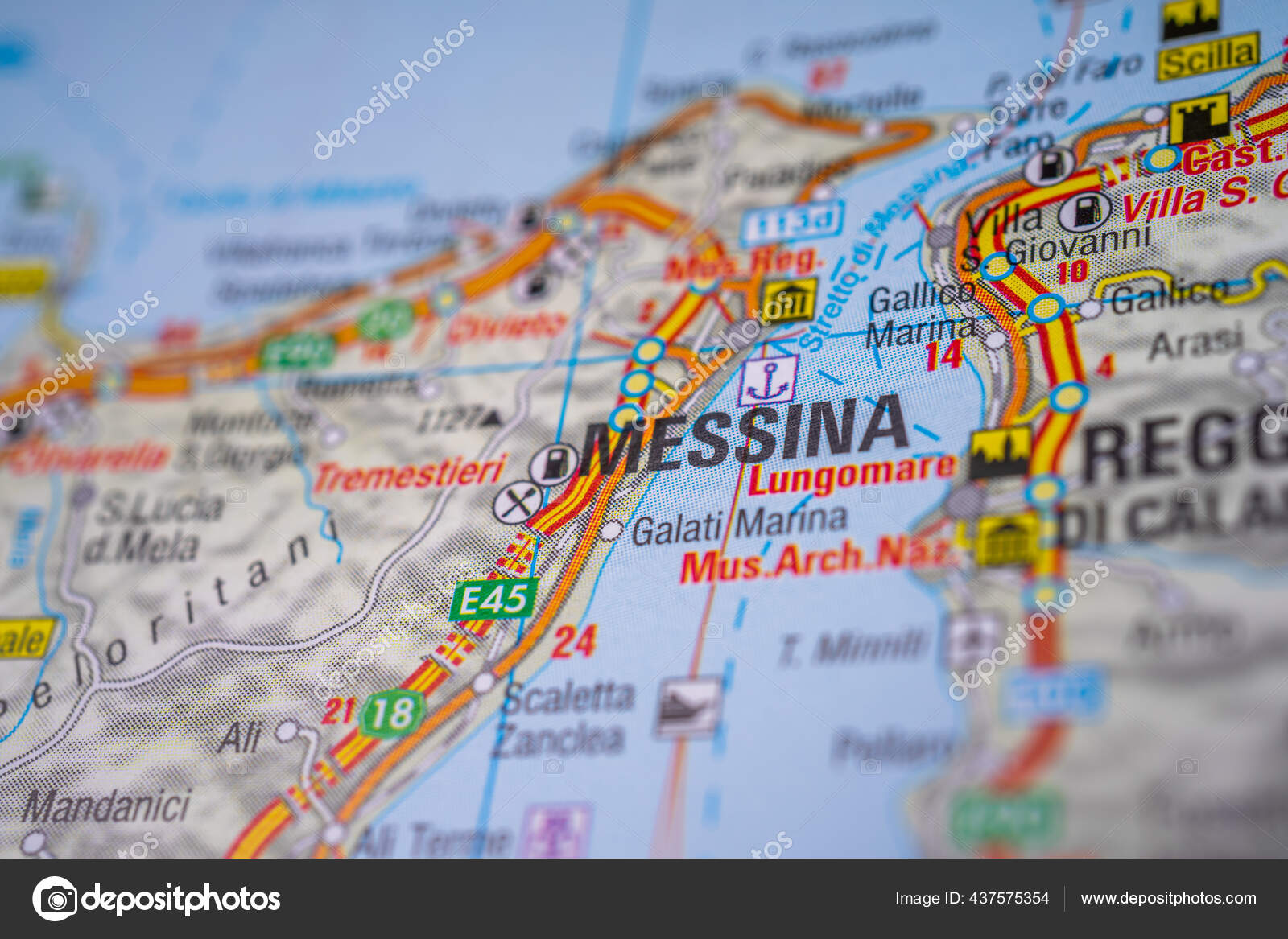 Messina Europe Map Stock Photo by ©aallm 437575354