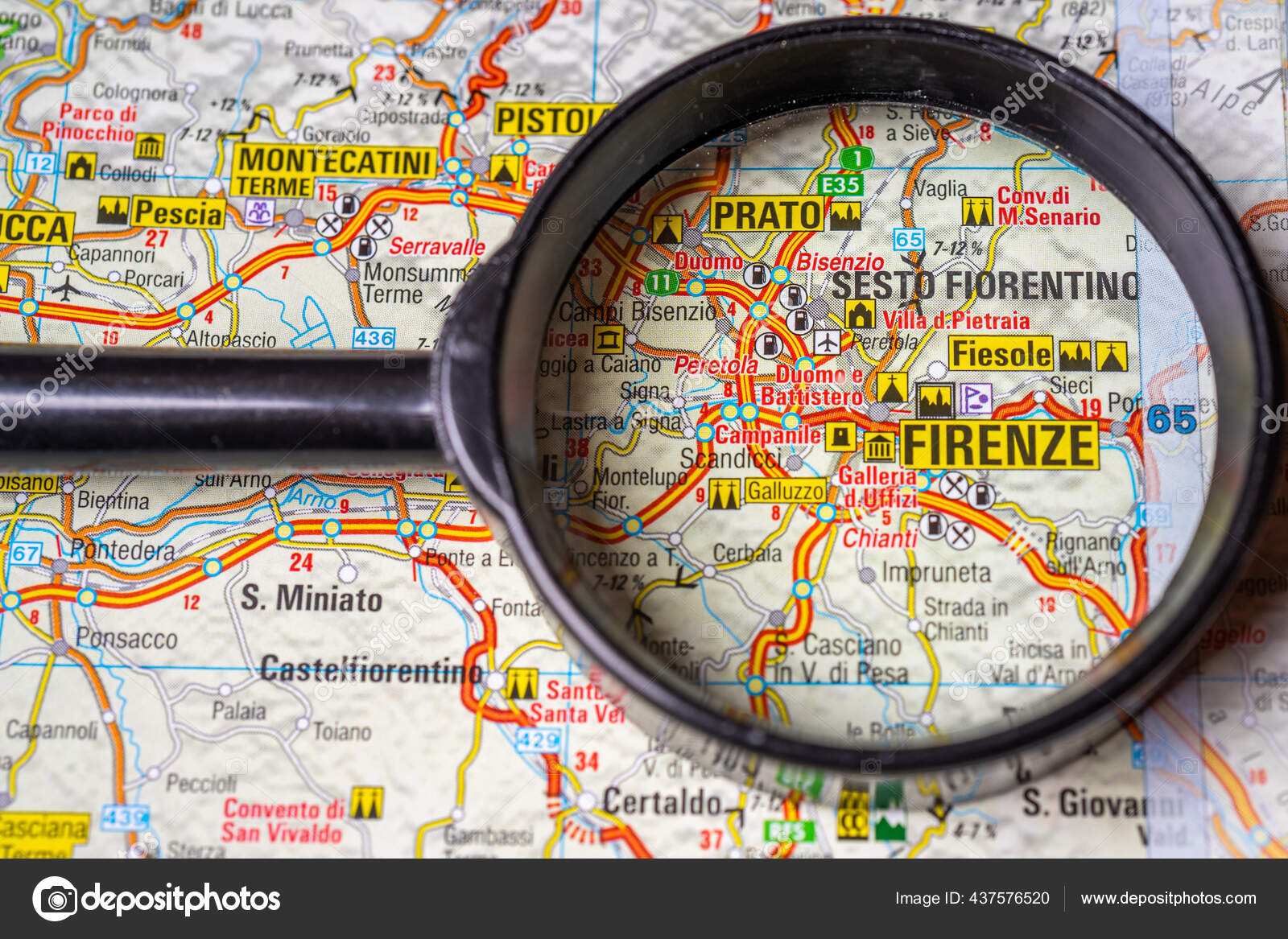 Firenze Europe Map — Stock Photo © aallm #437576520