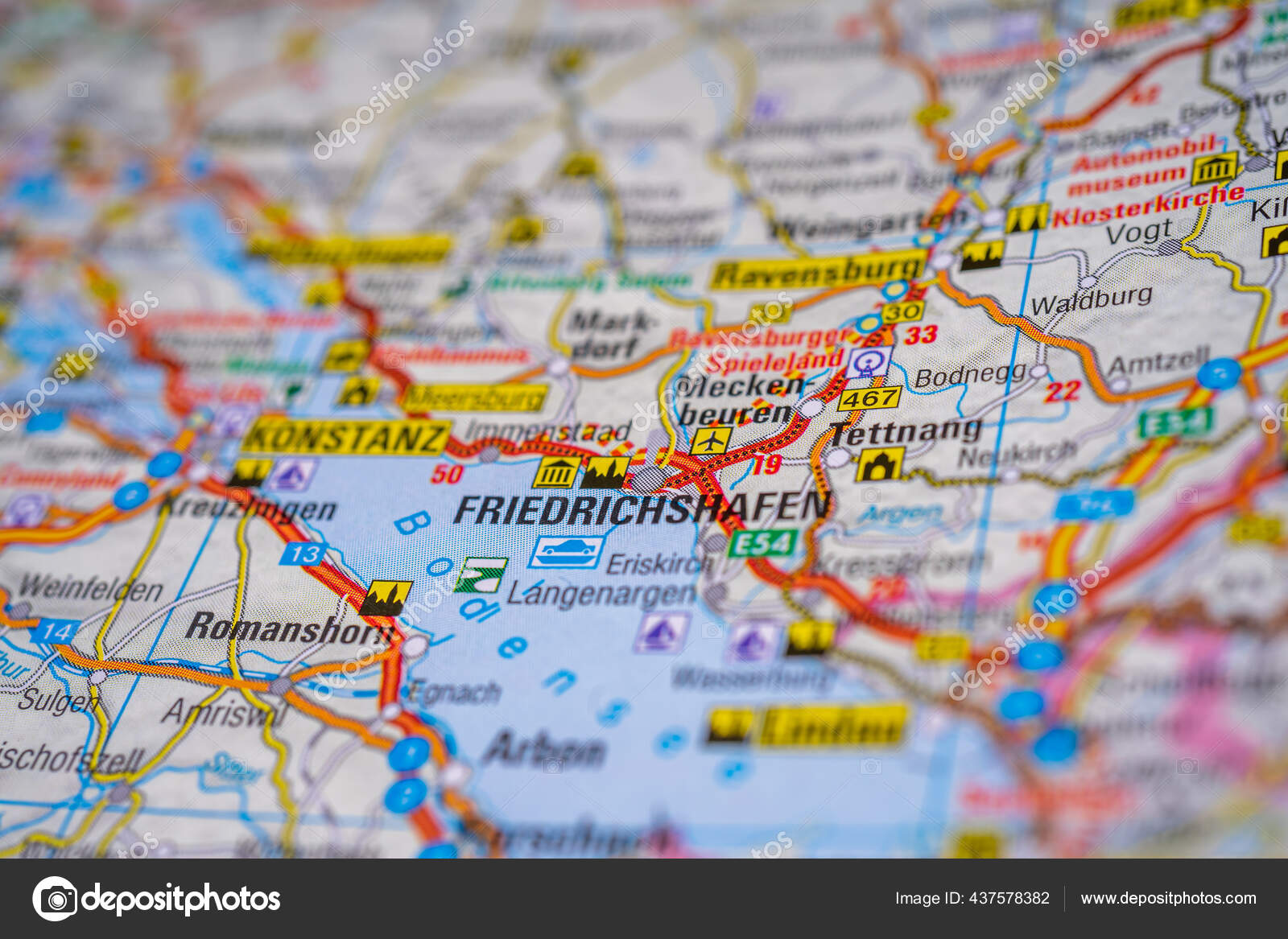 Friedrichshafen Europe Map Stock Photo by ©aallm 437578382